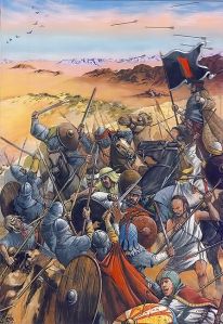 The first encounter between Roman and Muslim forces (7th century AD ...