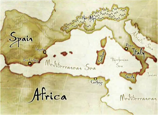 Hannibals Route To Attack Rome